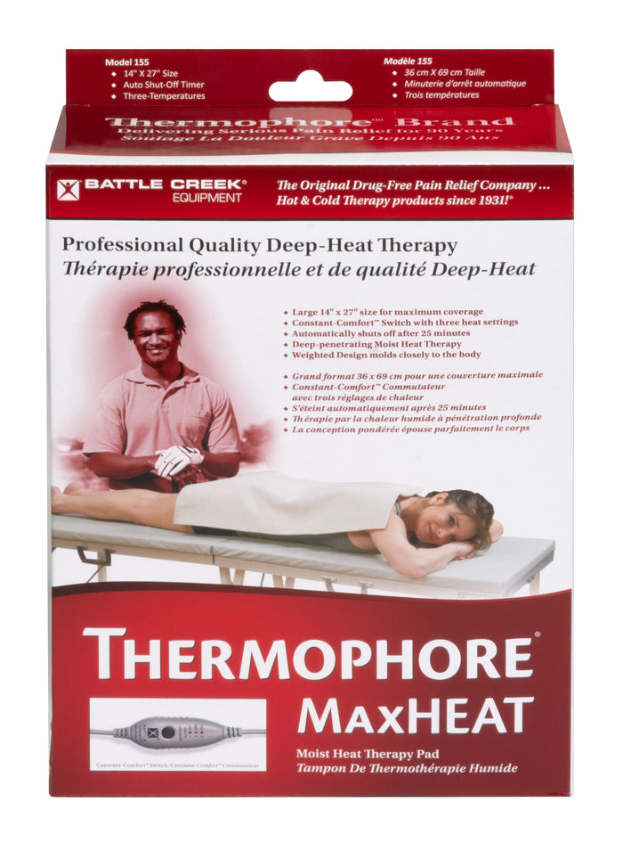 Thermophore MaxHEAT Moist Heating Pad – Large 14" x 27" Model 155 for